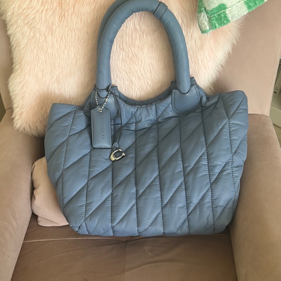 Coach | Bags | Coach Blue Quilted Womens Bag | Poshmark